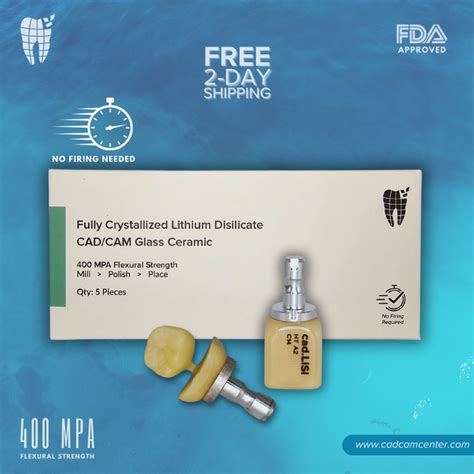 Cerec Blocks Lisi Fully Crystallized Lithium Disilicate C14 Qty 5
