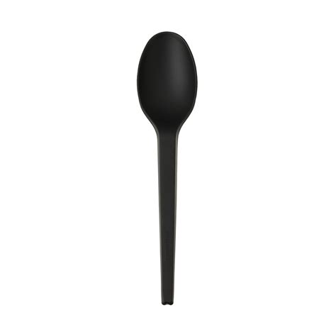 Cpla Black Biodegradable Spoon 16cm 50 King Pack