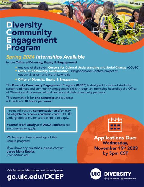 Apply For A Spring 2024 Diversity Community Engagement Program Dcep Internship Office Of