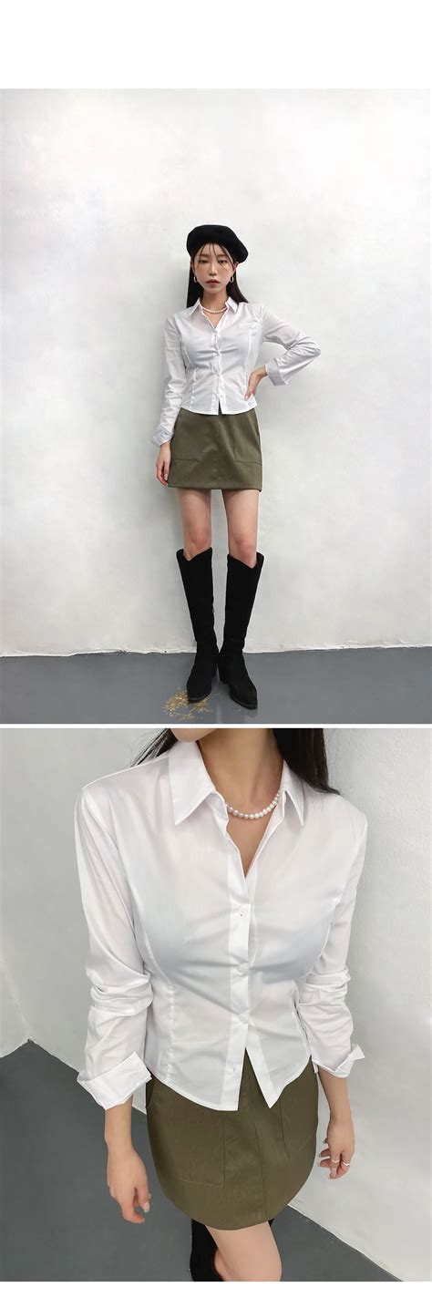 라쏘 로니 베이직 크롭 셔츠