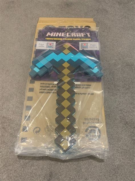 Minecraft Transforming Diamond Swordpickaxe 2 In 1 Transforming Tool