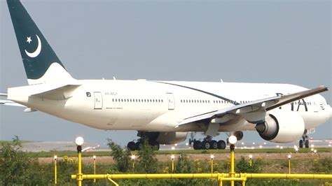 Pia B777 Rear View Take Off At Manchester Youtube