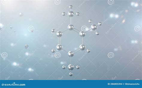 Pseudocumene Molecular Structure 3d Model Molecule Aromatic Hydrocarbon Structural Chemical