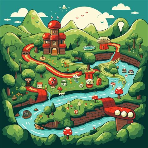Premium Ai Image Vector Illustration Of Classic Mario Game