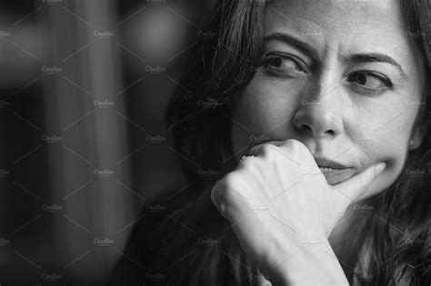 Pensive Woman Portrait People Images ~ Creative Market