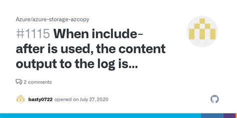 When Include After Is Used The Content Output To The Log Is Different