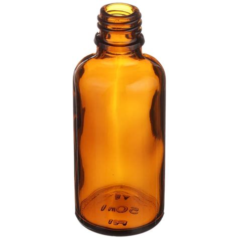 50 Ml Amber Glass Dropper Bottle 18 Mm Neck Finish Round Base