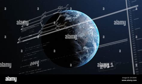 Image Of Computer Language With Circuit Board Pattern And Numbers Over