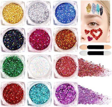 Teenitor Face Glitter Body Glitter Makeup Glitter Gel Hair