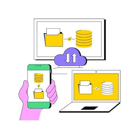 Data Backup And Recovery Isolated Cartoon Vector Illustrations