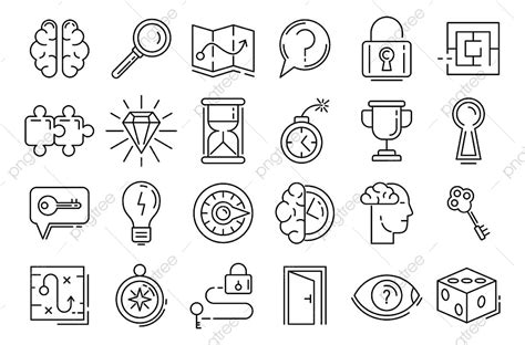 Quest Vector Art Png Quest Icons Set Outline Vector Business Black