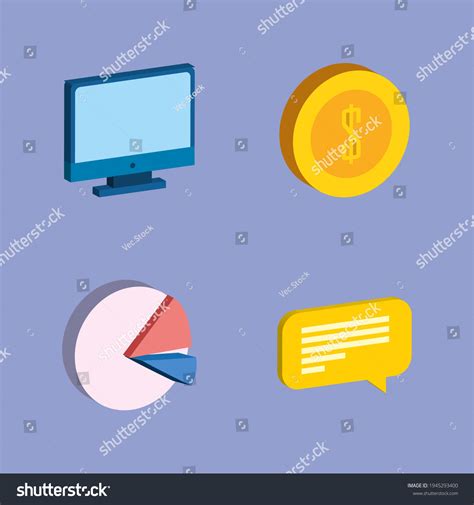 Computer Coin Infographic Bubble Stock Vector Royalty Free 1945293400