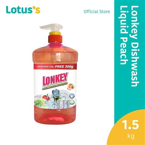 Lonkey Dishwash Liquid Peach 1 5kg Shopee Malaysia