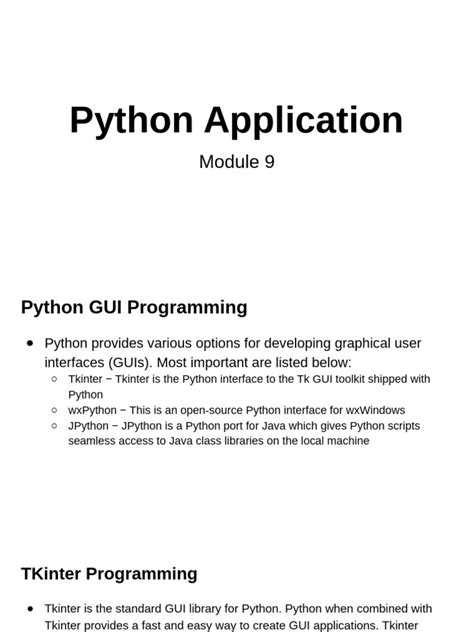 Python Application Pdf Graphical User Interfaces Python Programming Language