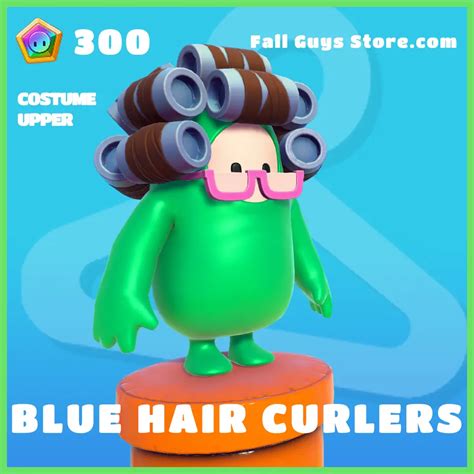 Blue Hair Curlers Costume Skin In Fall Guys
