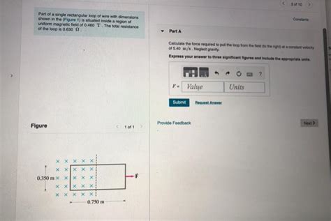 solved 30 10 part of a single rectangular loop of wire with