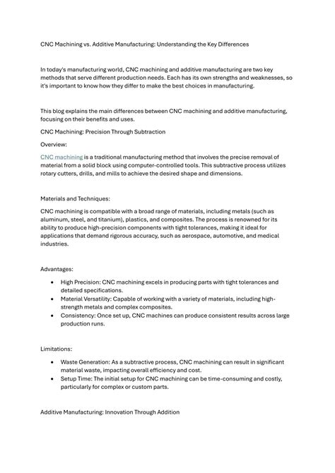 Ppt Cnc Machining Vs Additive Manufacturing Understanding The Key Differences Powerpoint