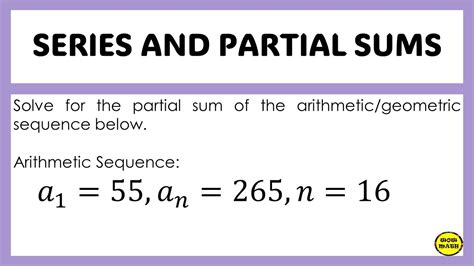SERIES AND PARTIAL SUMS YouTube