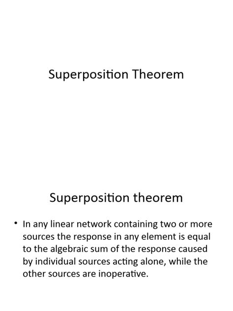 Superposition Theorem Pdf Electrical Network Resistor