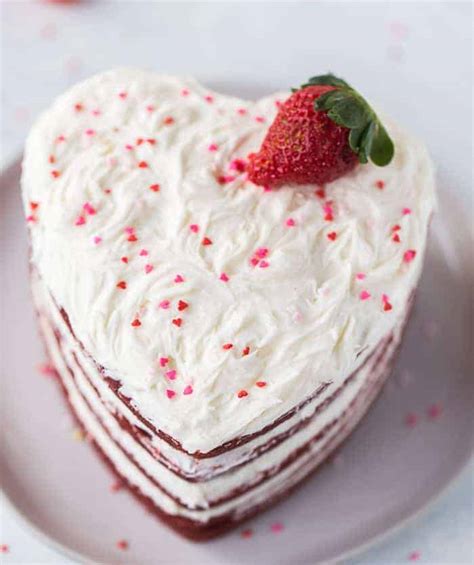 Layer Heart Shaped Red Velvet Cake For Your Valentine