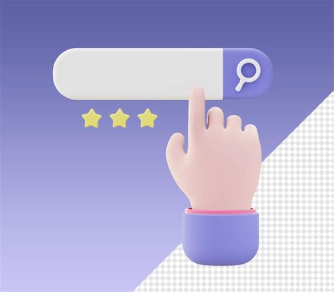 Premium Psd 3d Cartoony Render Searching With Hand Icons For Ui Ux Web Mobile Apps Social