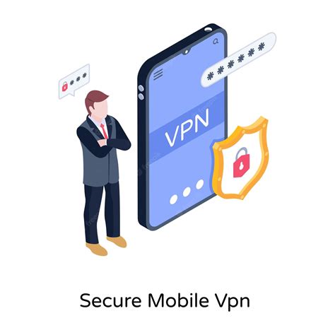 Premium Vector Secure Mobile Vpn