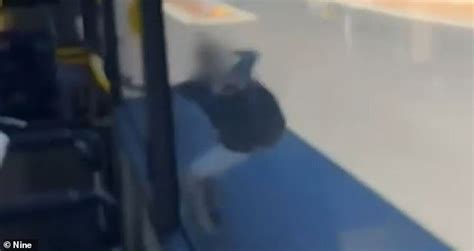 Perth Bus Attack Terrifying Moment Man Charges At A Bus With An Axe As
