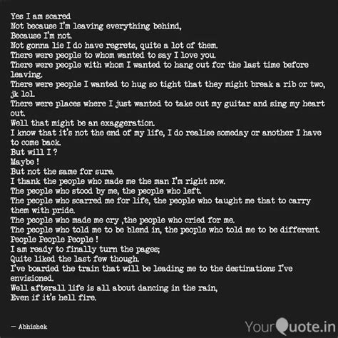 Yes I Am Scared Not Becau Quotes Writings By Abhishek Pandey