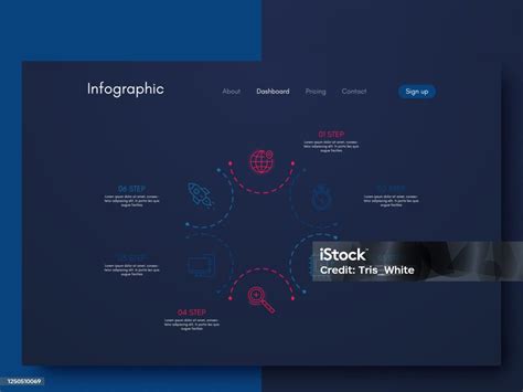 Infografis Grafik Vektor Templat Untuk Membuat Aplikasi Seluler Tata