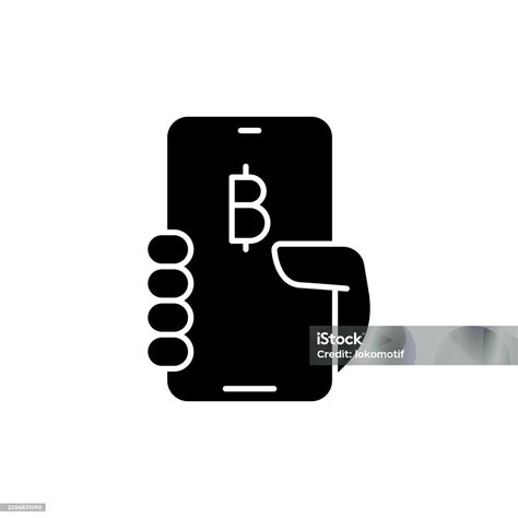 비트 코인 저축 솔리드 플랫 디자인 아이콘 아이콘은 웹 디자인 모바일 앱 Ui Ux 및 Gui 디자인에 적합합니다 Brand Name Smart Phone에 대한 스톡 벡터