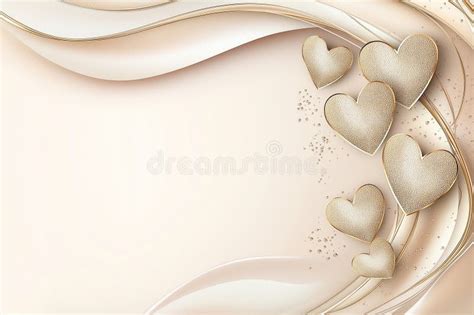 Valentine S Day And Wedding Background Cluster Of Golden Hearts On