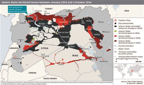 This Map Shows How Much Territory ISIS Has Lost In 2016 World
