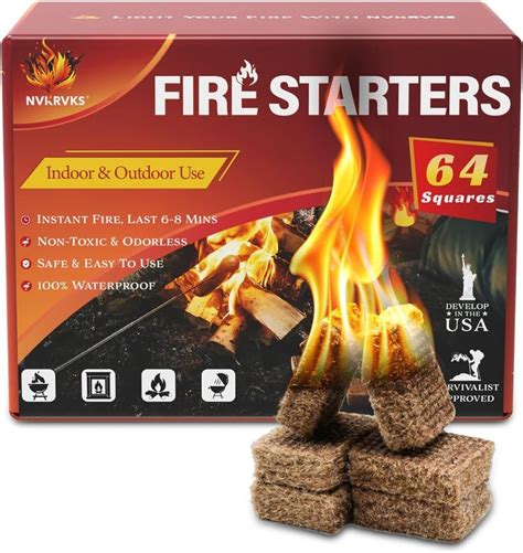 Nvkrvks Fire Starter Easy Burning Fire Starter Squares For Wood Stoves