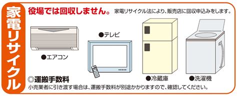 廃家電処理の仕方について 八重瀬町