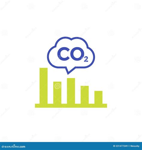 Co2碳排放量图表 向量例证 插画 包括有 污染 系统 控制 散发 问题 航空 尾气 级别 231477249