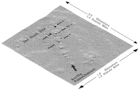 Topographic Mesh Diagram Of The Area Outlined In Figure 6 Showing The