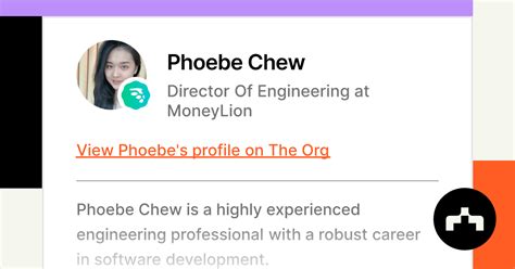 Phoebe Chew Director Of Engineering At Moneylion The Org