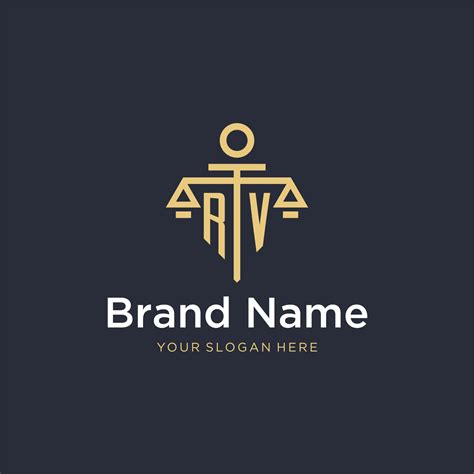 RV Initial Monogram Logo With Scale And Pillar Style Design Vector Art At Vecteezy