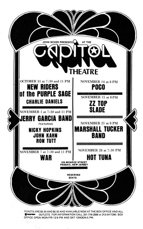 The Concert History Of Capitol Theatre Passaic New Jersey United