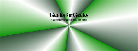 Css Gradients Geeksforgeeks