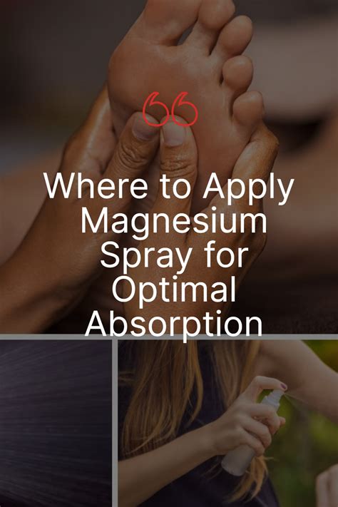 Where To Apply Magnesium Spray For Optimal Absorption Magnesium Spray