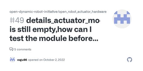 Detailsactuatormoduletestingmd Is Still Emptyhow Can I Test The