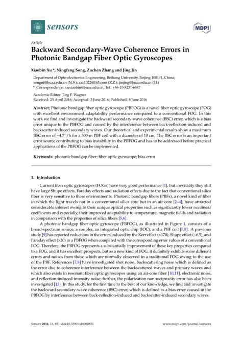 Pdf Backward Secondary Wave Coherence Errors In Photonic Bandgap