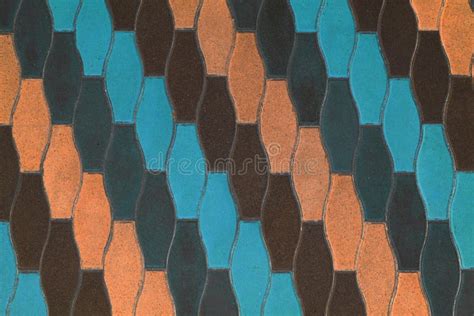 Colored Paving Slabs Floor Colorful Abstract Pattern City Street