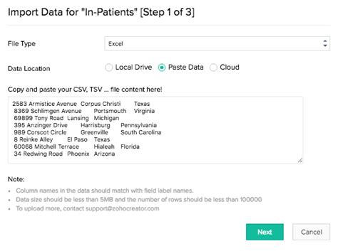 common actions in map report zoho creator help