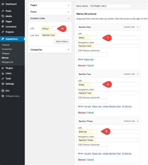 How To Create Full Screen Sections With Top And Bottom Scroll Links