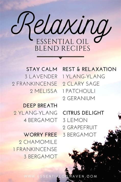5 Easy Relaxing Essential Oil Blends To Make At Home In 2022 Relaxing Essential Oil Blends