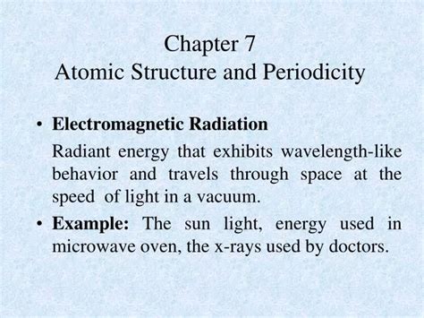 Ppt Chapter 7 Atomic Structure And Periodicity Powerpoint