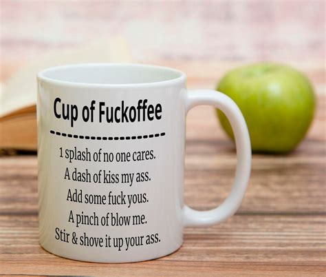 Cup Of Fuckoffee Funny Coffee Mug Funny And Rude T Etsy