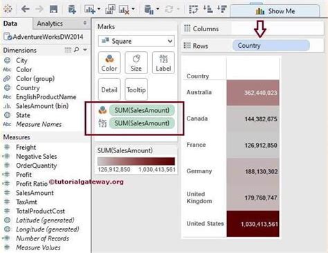 Tableau Heat Map